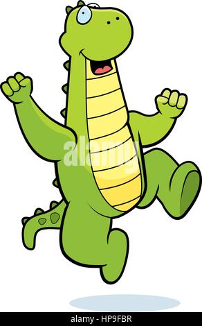 A happy cartoon dragon jumping and smiling Stock Vector Image & Art - Alamy