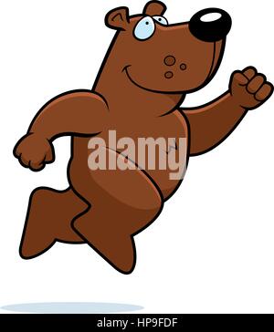 A happy cartoon bear jumping and smiling Stock Vector Image & Art - Alamy
