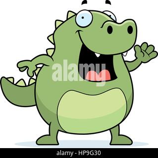 A happy cartoon alligator waving and smiling Stock Vector Image & Art ...