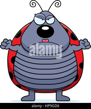 A cartoon illustration of a ladybug looking angry Stock Vector Image ...