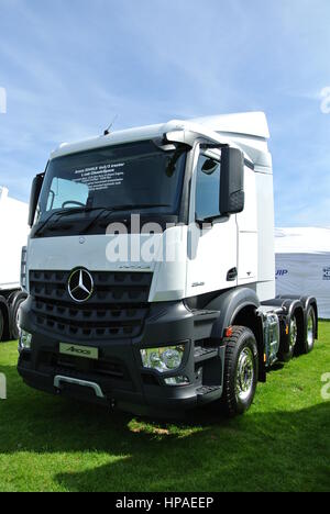 Mercedes Benz Arocs 2545 lorry cab parked on display Stock Photo - Alamy