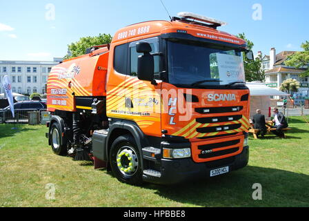 Scania G360 Road Sweeper Lorry parked on display Stock Photo - Alamy