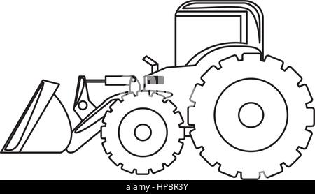 contour backhoe loader icon Stock Vector Image & Art - Alamy