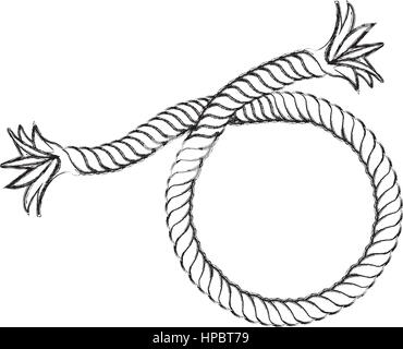 line drawing of a rope Stock Vector Art & Illustration, Vector Image ...