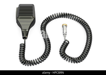 Amateur radio transceiver with push-to-talk microphone switch and ...