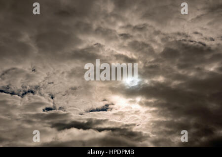 Dark foreboding sky during solar eclipse Stock Photo - Alamy