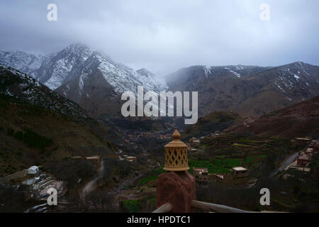 Town Imlil, Atlas mountain range, winter, Marocco Stock Photo - Alamy