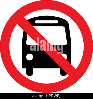 No bus allowed sign Stock Photo - Alamy