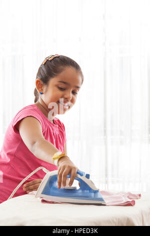 girl, ironing, girls Stock Photo - Alamy