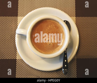Coffee cup view from top Stock Photo - Alamy