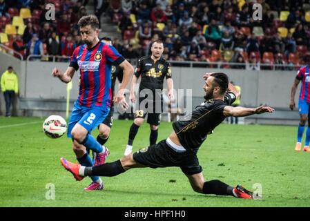 April 29, 2015: Florin Bejan #5 of ASA Targu Mures and Adrian Popa ...