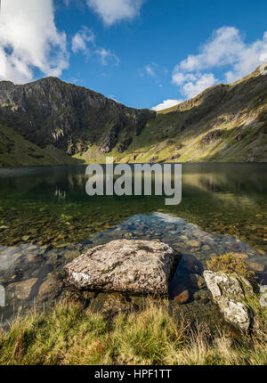 Llyn Cau Cadair Idris Glacial lake Snowdonia National Park Gwynedd Mid ...