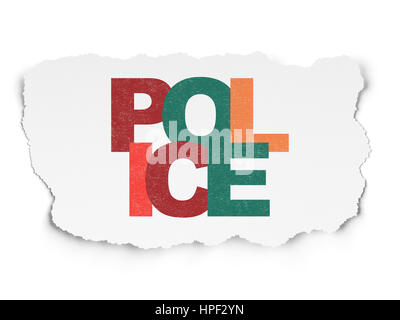 Law concept: Painted multicolor text Verdict on White Brick wall ...