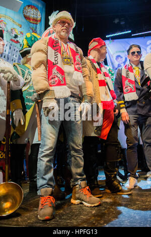 Cologne, Germany. 21st Feb, 2017. A float showing US President Donald ...