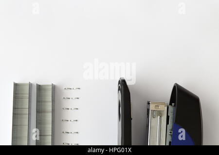 Stapler on top of papers Stock Photo - Alamy