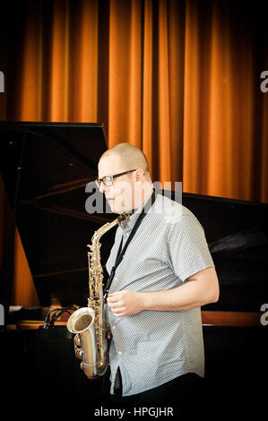 Belgium, Antwerp, concert in legendary jazz cafe Hopper Stock Photo - Alamy