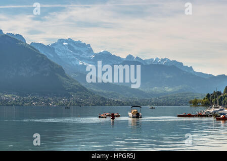 a view of Lake Annecy in the French Alps Stock Photo - Alamy