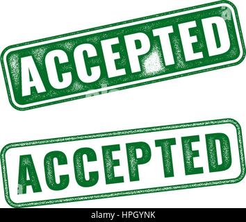 Vector illustration of green accepted stamp icon Stock Vector Image ...