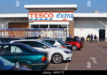 Tesco Extra store at Blue Boar Lane, Sprowston, Norwich, Norfolk Stock ...