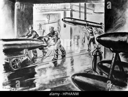 The Nazi propaganda image shows a drawing by the war reporter Derlick ...