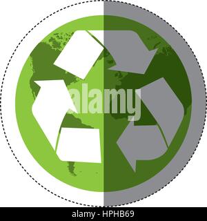 Green color arrow shape sticker label with word objective on gray ...