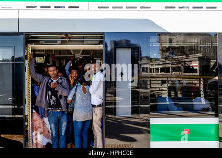 Addis Ababa Light Rail Transit Station, Meskel Square, Addis Ababa, Ethiopia Stock Photo - Alamy