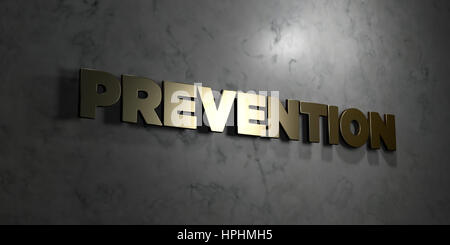 3D illustration of "PREVENTION" title on a medical document Stock Photo ...