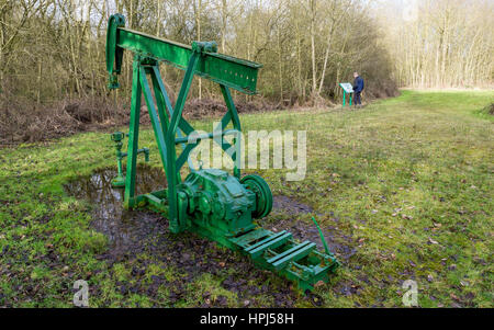 Nodding donkey at Dukes wood drilling field, Eakring Stock Photo - Alamy