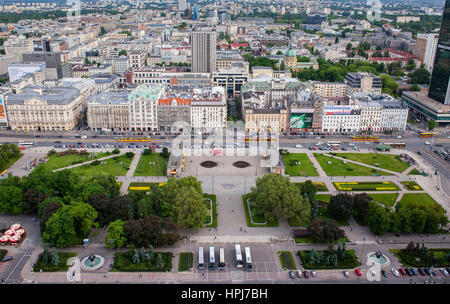 Plac Defilad square and skyline, from the viewpoint of Palace of ...