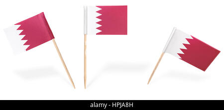 Small national flags of the Bahrain on a white background Stock Photo ...