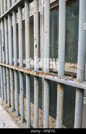 Prison window with metal bars Stock Photo - Alamy