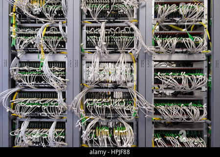 Detail of cable management on a data centre server room Stock Photo - Alamy
