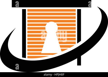 Roller Shutter Door Logo Icon Template Stock Vector Image & Art - Alamy