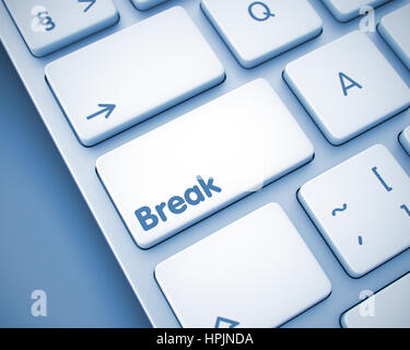Button with Break on Computer Keyboard. Business Concept Stock Photo ...