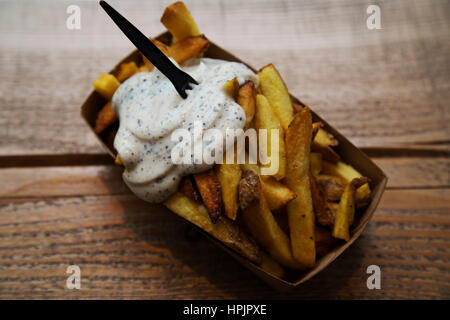 Dutch french fries shop in Rotterdam, 06.01.2016 Stock Photo - Alamy
