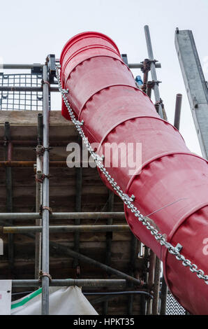 Builders' rubbish chute Stock Photo - Alamy