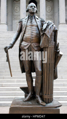 the bronze statue honoring George Washington and Seneca leader Guyasuta ...