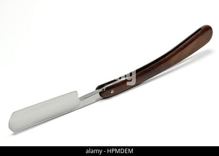 Open Straight Razor isolated on white background. Classic barbers ...