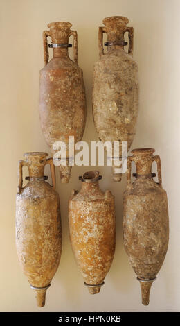Roman amphoras in National Museum of Maritime Archeology CARTAGENA city ...