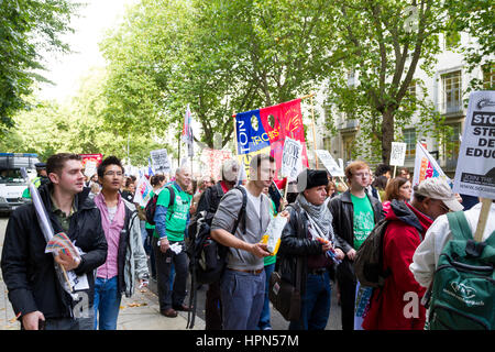 London teachers on protest in Central London today with regard to pay ...