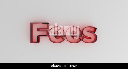 FEES - Red text on typography background - 3D rendered royalty free ...