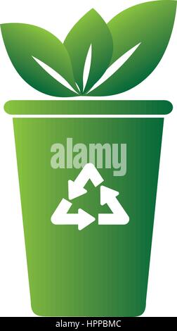recycle bin pot icon vector illustration design Stock Vector Image ...