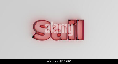 SAIL - Red text on typography background - 3D rendered royalty free ...