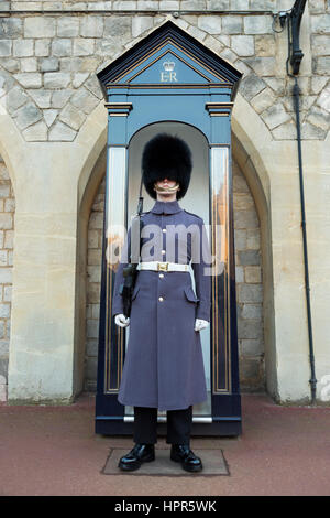British soldier standing sentry in a trench, WW1 Stock Photo - Alamy