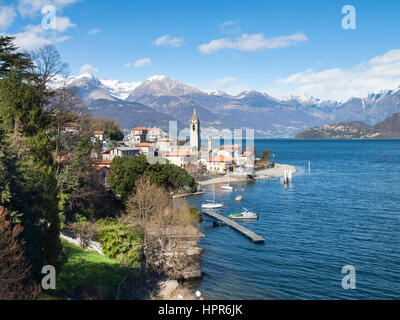 Cremia lake of Como, Italy: Striking image of the village of Cremia ...