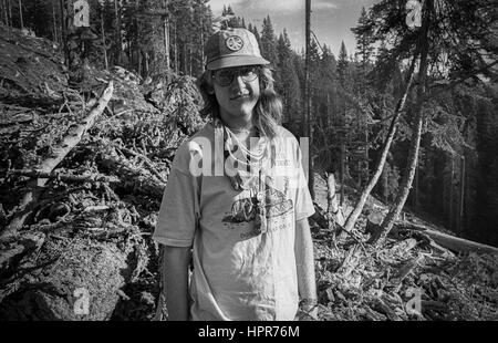 Earth First! Redwood Summer. Sequoia National Forest. 1989 A group of ...
