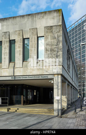 The front entrance of Manchester Crown Court Stock Photo - Alamy