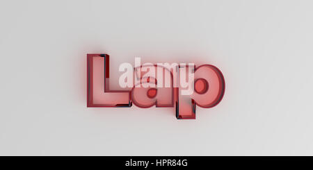 LAP - Red text on typography background - 3D rendered royalty free ...