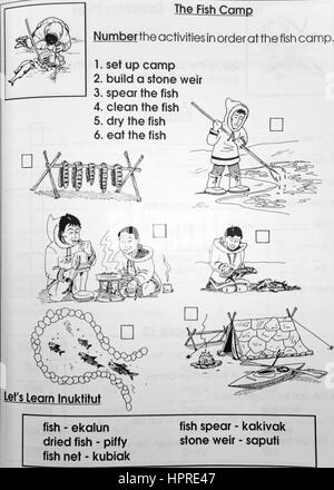 Inuit Inuktitut Alphabet, Nunavut, Arctic Canada Stock Photo - Alamy