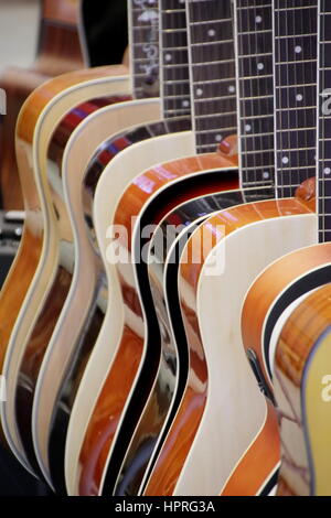 Guitars in Shop Stock Photo - Alamy